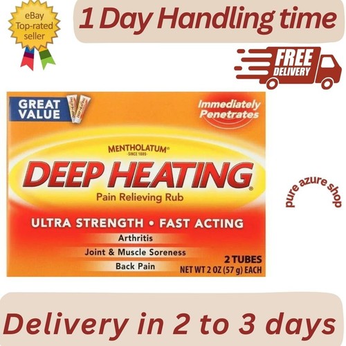 Mentholatum Deep Heating Pain Relieving Rub Cream 2 oz | eBay