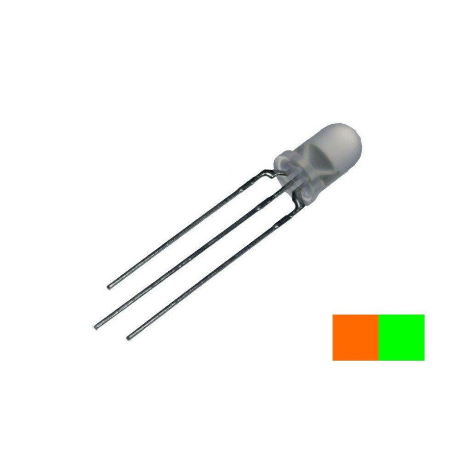 10 Lite-On LTL30EHJ DUO LEDs 5mm Red-Orange/Green BI-COLOR LED 860683 ...
