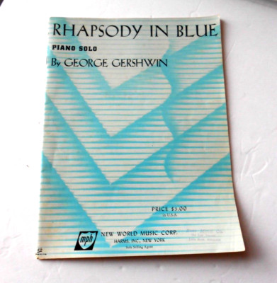 Rhapsody in Blue George Gershwin -Vintage Piano Sheet Music-Advanced | eBay