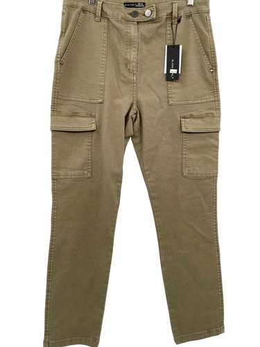 Black Tape Women's Skinny Cargo Khaki Pants Army Green | eBay