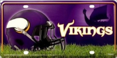 MINNESOTA VIKINGS OFFICIALLY LICENSED EMBOSSED NFL METAL NOVELTY ...