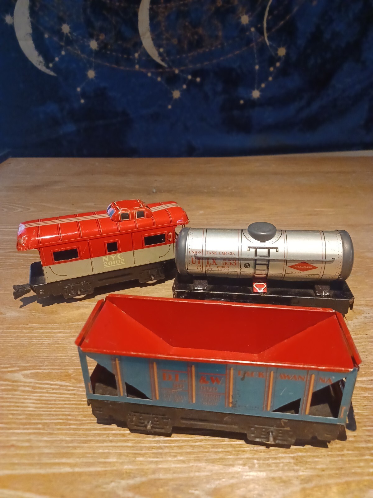 Vintage Marx Train Car Lot of 3 20102 Caboose Train Car - Union Tank ...
