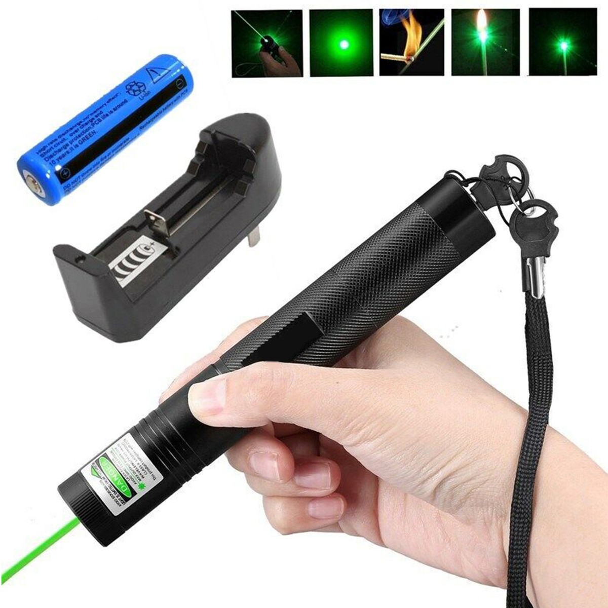 Pointer Green Laser 9900Mile Rechargeable Pen Light Astronomy Visible ...