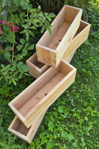 Handmade Red Cedar Window Planter Box: Flower Box for Garden & Home ...