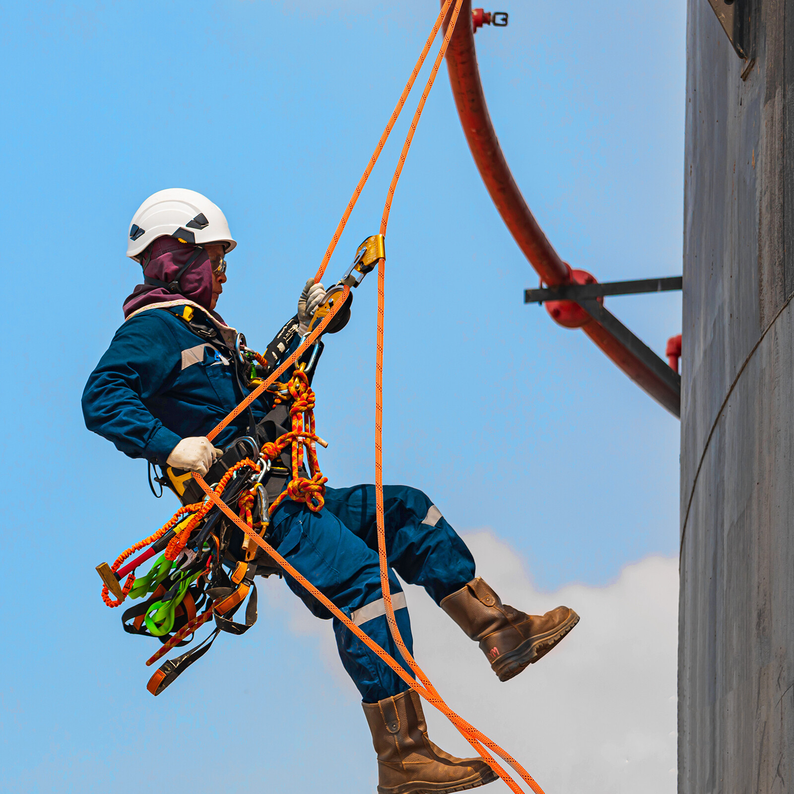 VEVOR Arborist Tree Climbing Rope Double Braid Polyester 3/8" x 120' 48 ...