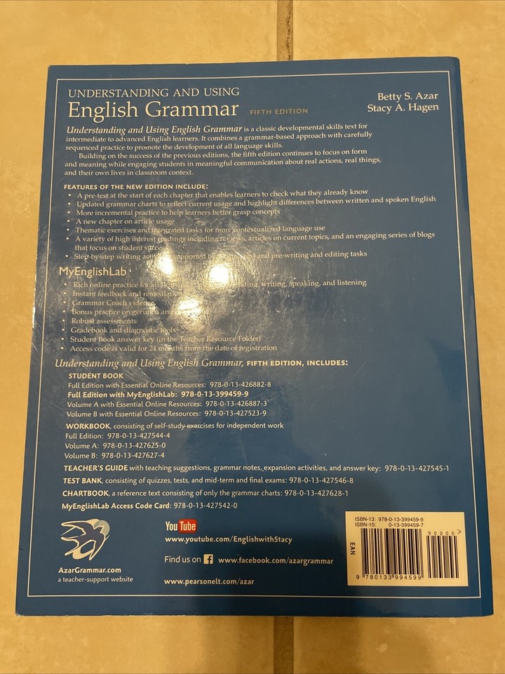 Understanding And Using English Grammar - Betty Azar | eBay