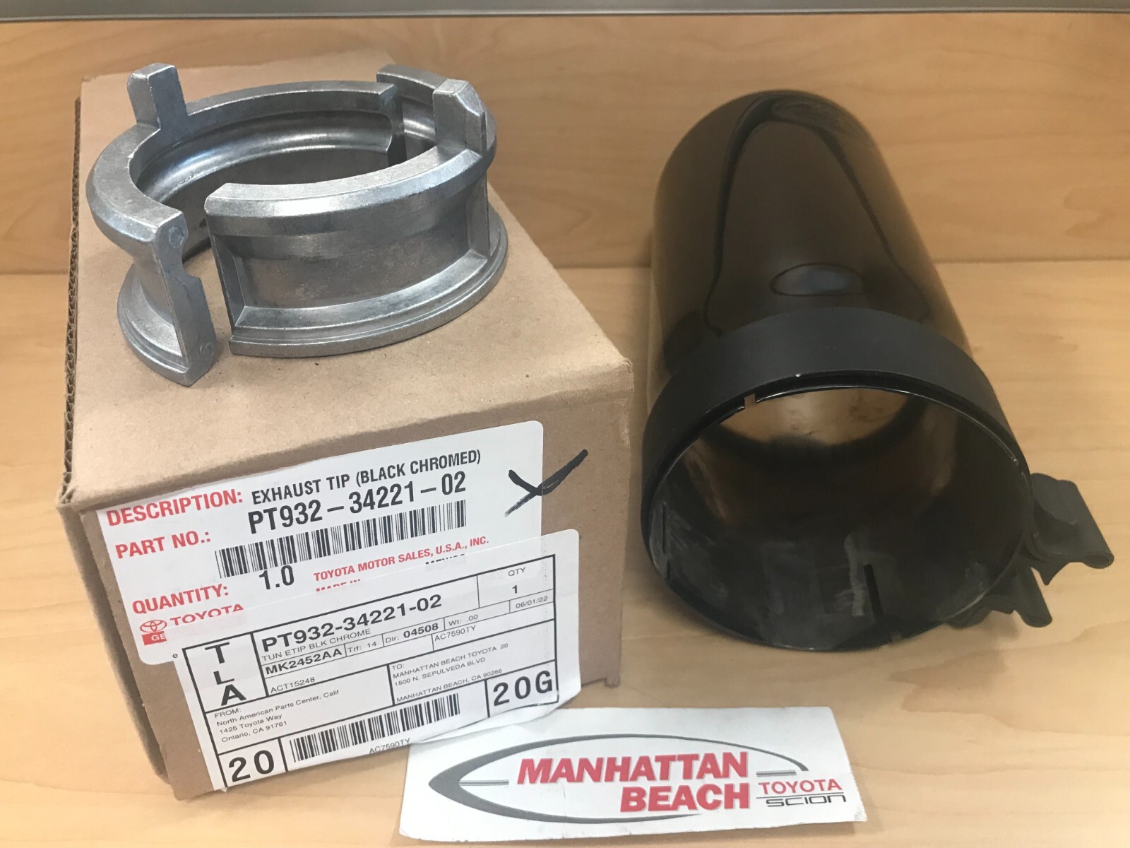 22-25 Tundra BLACK Chrome Exhaust Tip Genuine Toyota Accessory PT932 ...