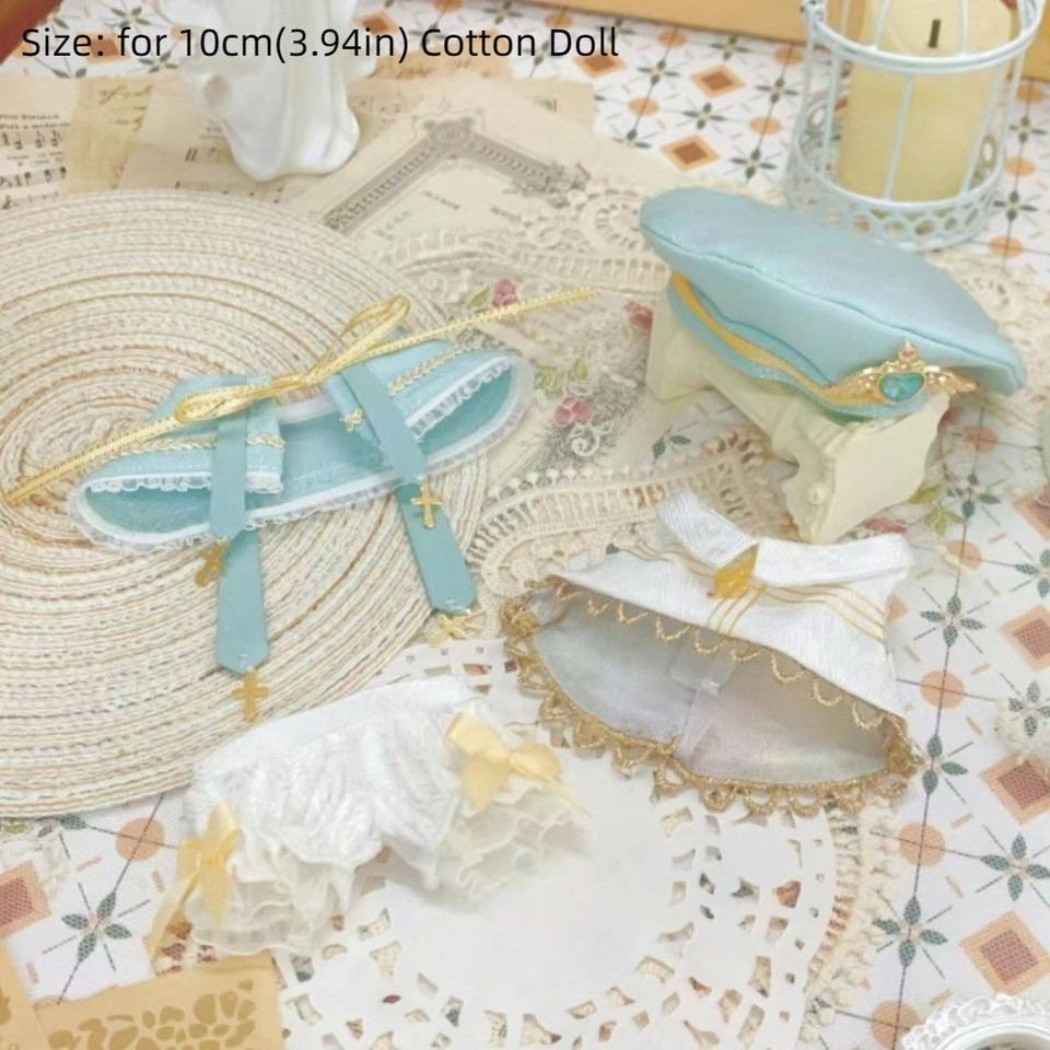 Pretty 10CM Doll Clothes 4pcs/set Doll Accessories Cute Hat Cape Kids ...