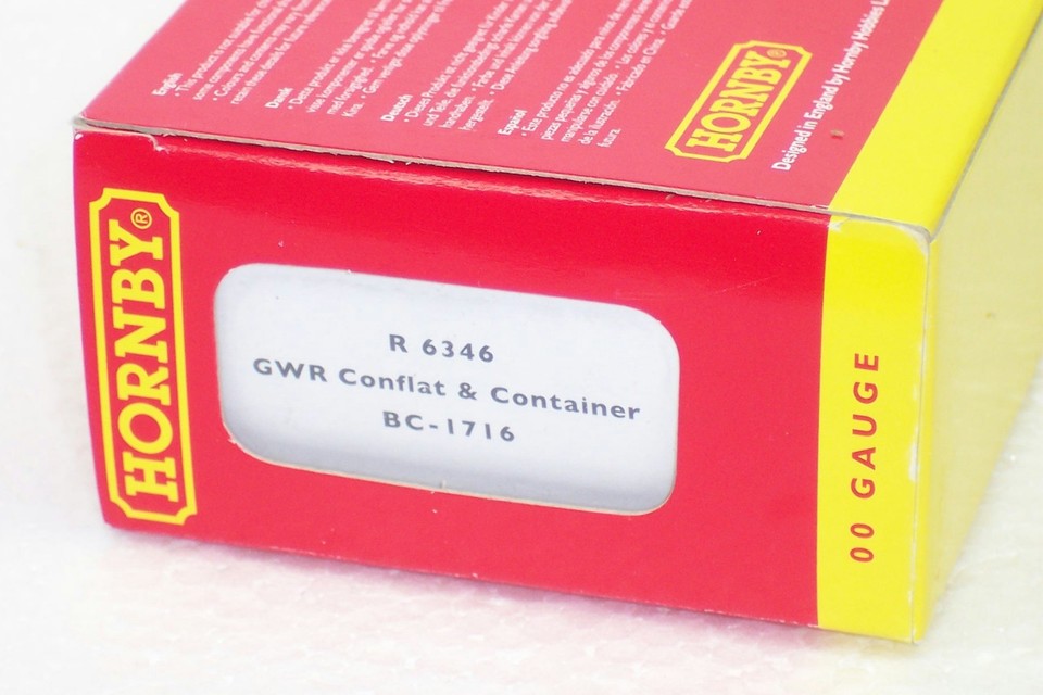 HORNBY R6346 G.W.R. Conflat & Container BC-1716, 00 Gauge NEW BOXED ...