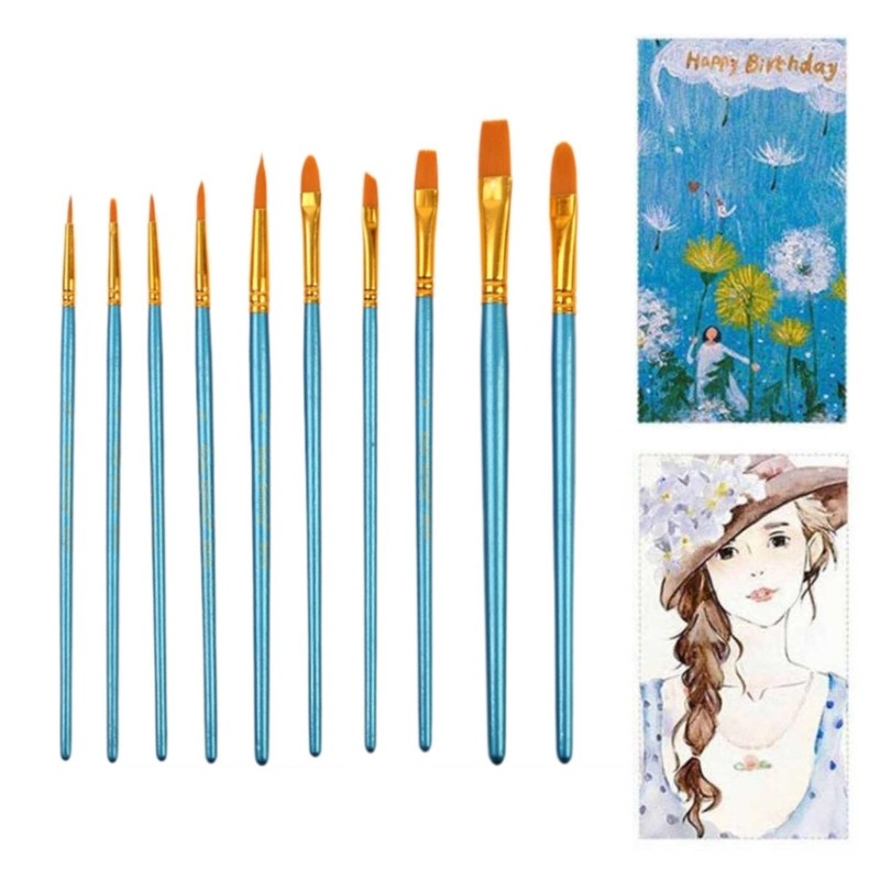 Artist Paint Brushes Round Tip/Flat Tip/Oblique/Tip/Fine Tip, for ...