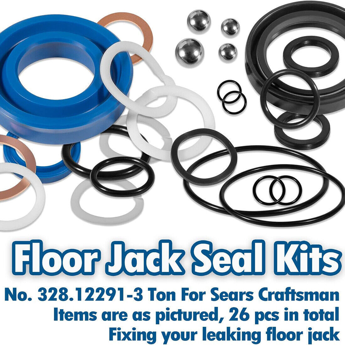 For Sears Craftsman 3 Ton Floor Jack Seals Replacement Parts Kit 328. ...