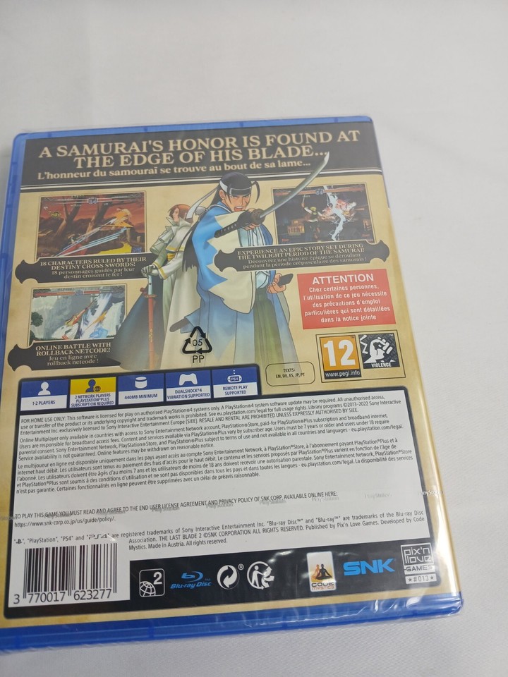 THE LAST BLADE 2 First Edition(3000Ex.) PS4 SNK Pix'N Love Games Neuf/NewSealed | eBay