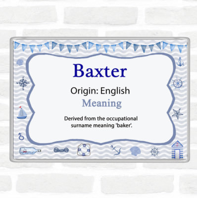 Baxter Name Meaning Jumbo Fridge Magnet Nautical | eBay UK