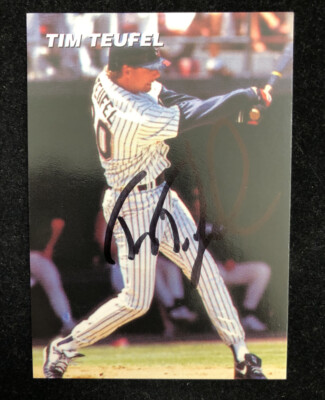 TIM TEUFEL RELIGIOUS AUTOGRAPHED SIGNED AUTO BASEBALL CARD ROMANS 10:9 ...