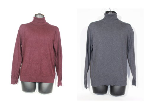 Roll-Neck Jumper Bundle Medium Purple Grey Burton Primark Long Sleeve ...