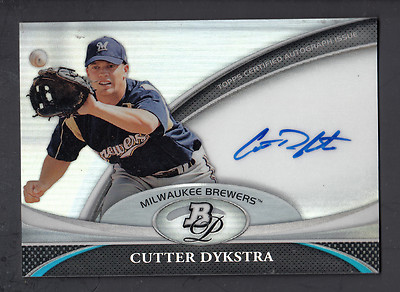 Cutter Dykstra 2011 Bowman Platinum Rookie Refractor On Card autograph ...
