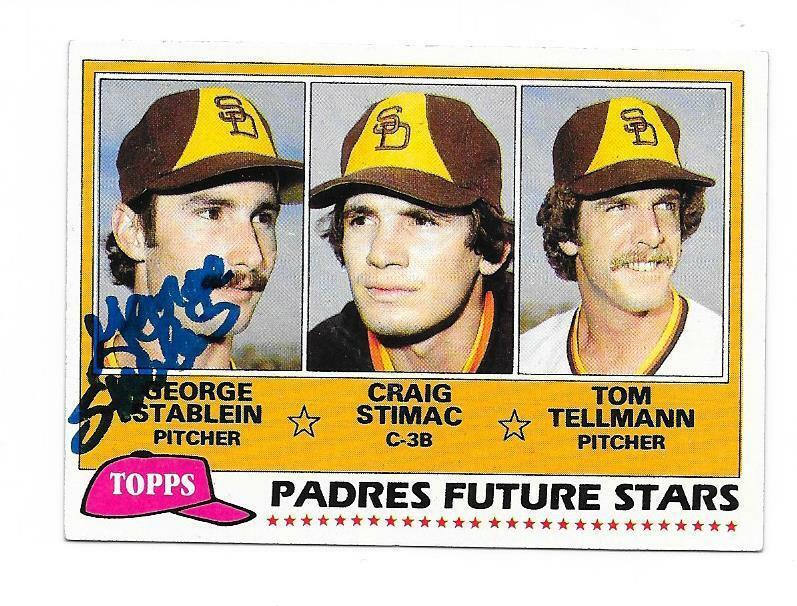 GEORGE STABLEIN 1981 TOPPS AUTOGRAPHED SIGNED # 356 SAN DIEGO PADRES | eBay
