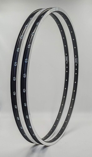 PAIR Ryde Sputnik 700C (622) Heavy Duty Touring Rims - BLACK 32h or 36h ...