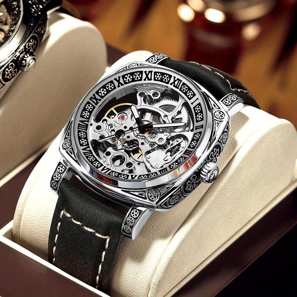 Automatic Mechanical Watch Multifunctional Luminous Engraved Mechanical ...