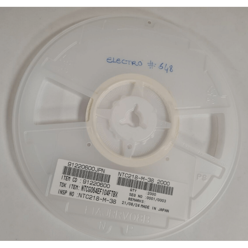 NTCG064EF104FTBX Thermistor NTC 100KOHM 4308K 0201 TDK 2000 Units | eBay UK