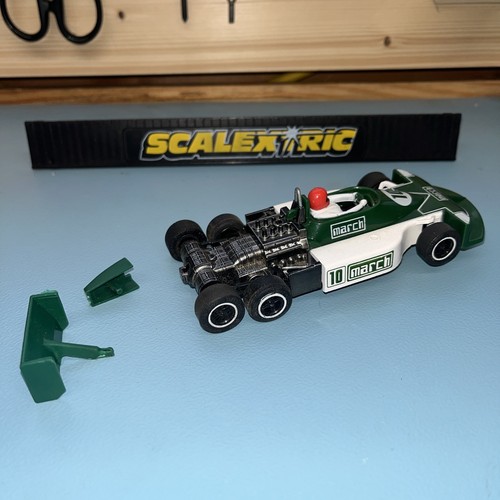 Scalextric Vintage March Ford 771 C129 6-Wheeler F1 Car Green | eBay