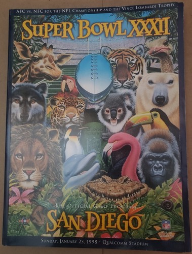 1998 Super Bowl XXXII Green Bay Packers vs. Denver Broncos Program ...