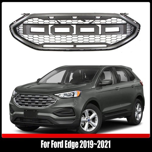 With LED Lights Front Bumper Air Grille Honeycomb For Ford Edge 2019 ...