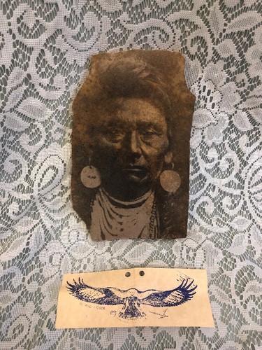 Rare "Al Peyron" Transferred Print Sandstone "Chief Joseph " Nez Perce ...