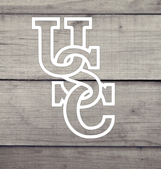 USC Interlocking Letters Vinyl Decal -Gamecock - Auto, Yeti, Cellphone ...