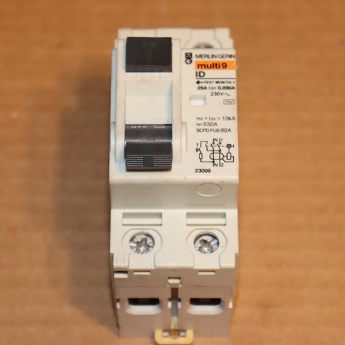 One Merlin Gerin 23009, Multi 9 ID, 25a, 2pole Circuit Breaker With ...