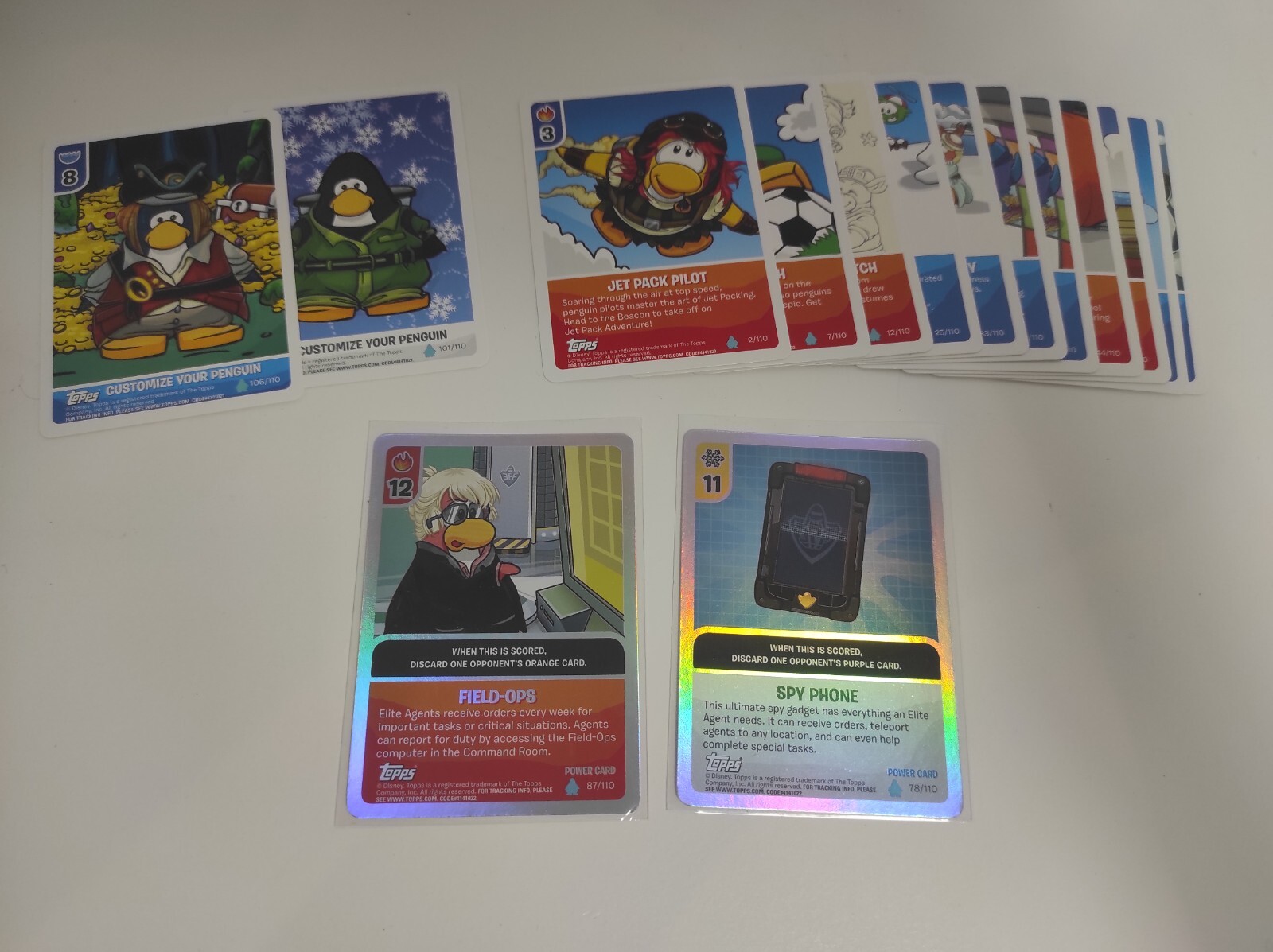 Club Penguin TCG Topps Card-Jitsu: Water Bundle Lot - 15 cards (2 Holos ...