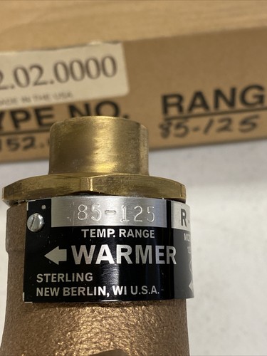 NEW, STERLCO R152.02.0000 SELF MODULATING TEMPERATURE CONTROL VALVE, 1 ...