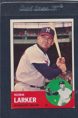1963 Topps #536 Norm Larker Braves EX 63T536-90316-1 | eBay