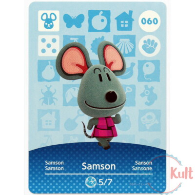 Carte Amiibo Animal Crossing 060 Samson [EUR] Série 1 Near Mint | eBay