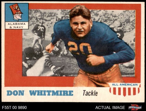 1955 Topps #99 Don Whitmire SHORT-PRINT RC Alabama / Navy 6 - EX/MT | eBay