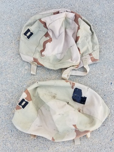 Lot of 2 MICH ACH Helmet Covers IR patch Iraq OIF Combat Worn DCU ...