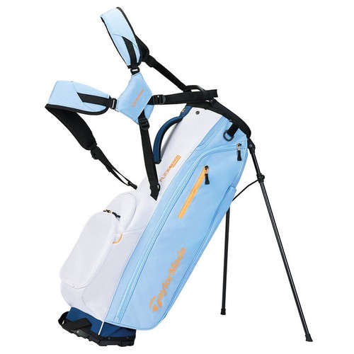Taylor Made Flextech Stand Bag (4 way top, White/Light Blue) 2025 NEW ...