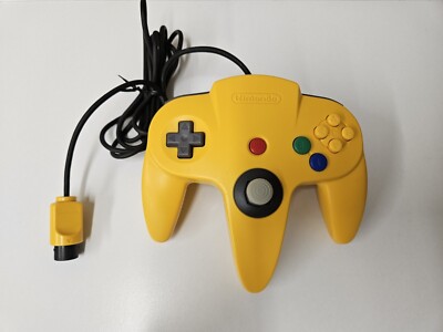OEM Nintendo 64 Yellow Controller (NUS-005) Tested & Cleaned- Joystick ...