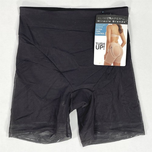 Miracle Brands Shortie Shapewear Womens Small Sheer Booty Lift Black | eBay