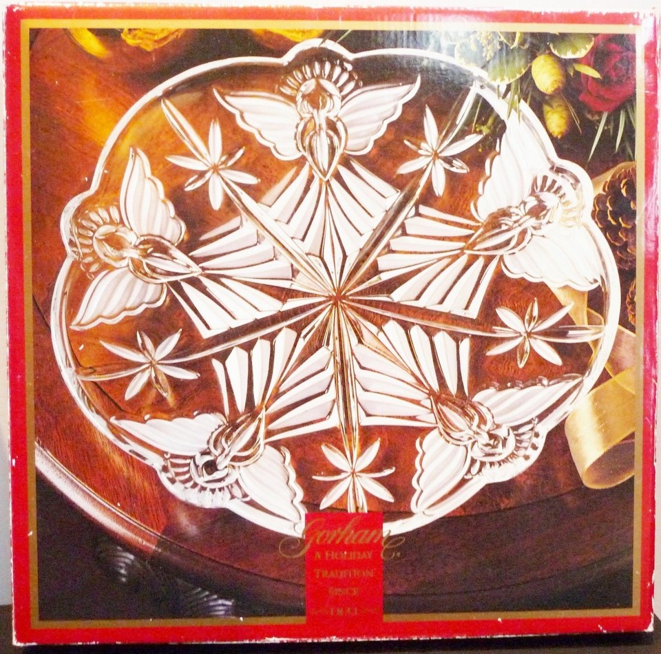 ANGEL CRYSTAL PLATTER~ NEW! | eBay