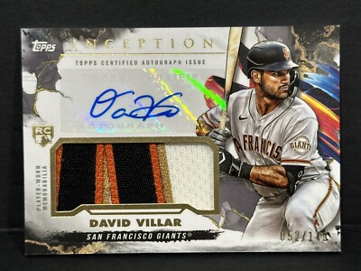 2023 Topps Inception MLB SF Giants RC David Villar RPA Patch Auto /149 ...