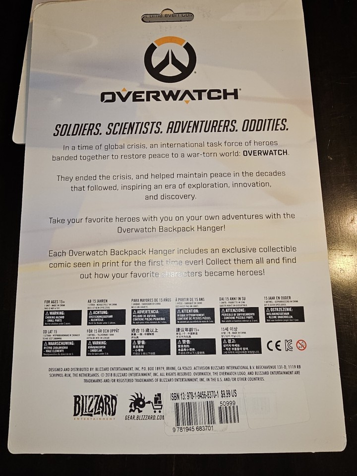 Overwatch Reinhardt Comic Book + Backpack Hanger, Paperback by Burns | eBay