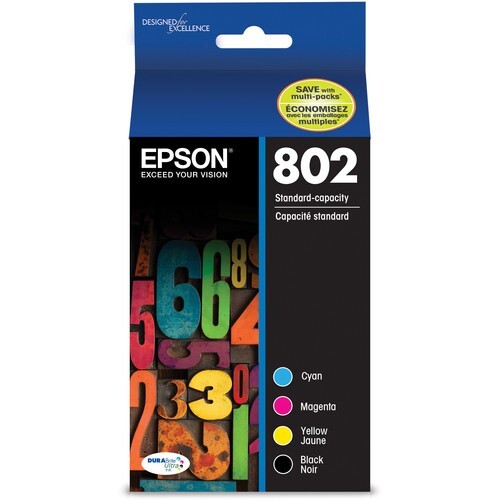 Genuine Epson T802 Ink Cartridge Black Color 802 For WF-4720 4730 WF ...