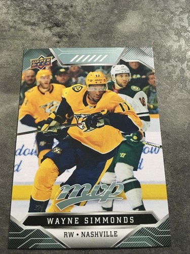 Wayne Simmonds Predators 2019-20 Upper Deck MVP #177 | eBay
