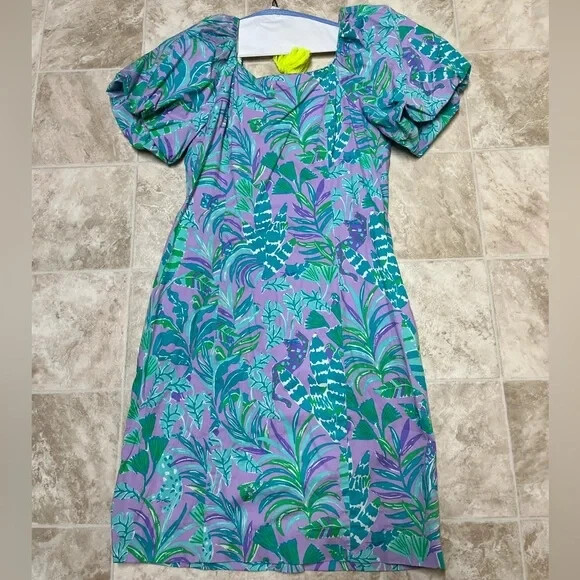 Lilly Pulitzer Lettie Short Sleeve Stretch Purple Iris On The Chase 4 ...
