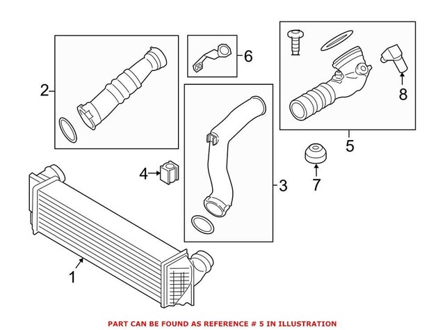 Charge Air Induction Tract 13718626487 Fits 2015 BMW X5 F15 for sale ...