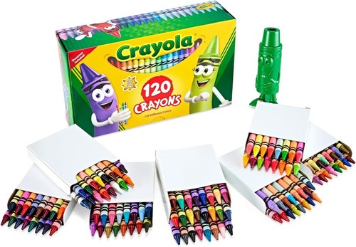 Crayola 52-6920 Giant Chest of 120 Color Crayons With Sharpener for ...