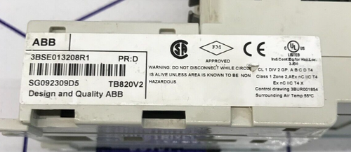 ABB 3BSE013208R1 - TB820V2 PR: D Module Bus Cluster Modem | eBay