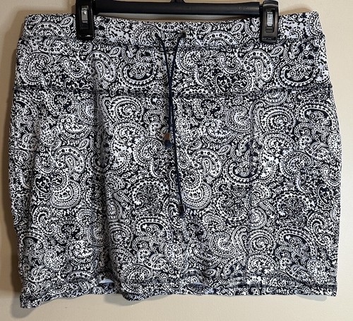 Anne Klein Women's Sport Skort Navy & White Drawstring Elastic Waist XL ...