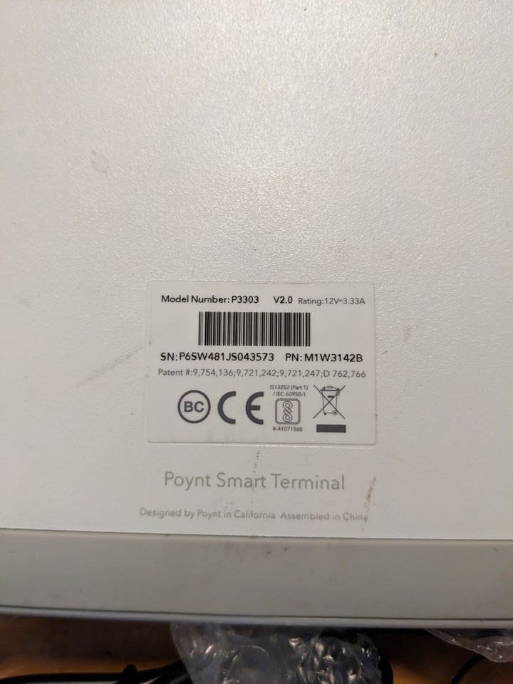 Poynt P3303 V2.0 Smart Terminal Credit Card Chip Reader ELAVON CANADA ...